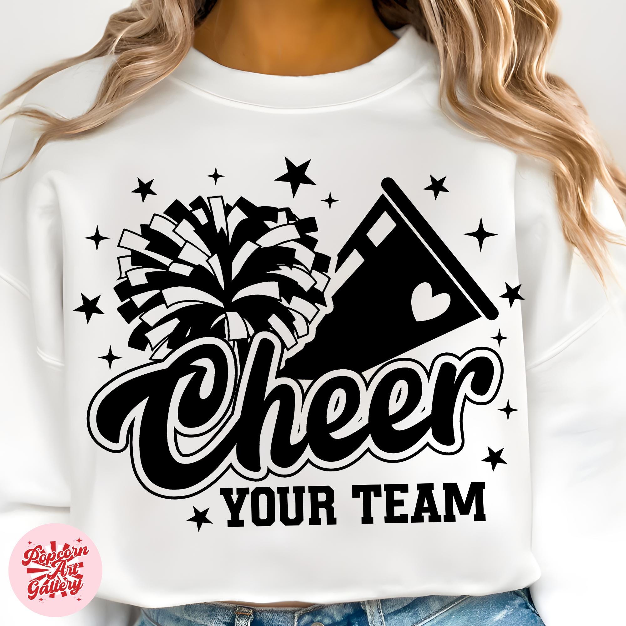 Cheer SVG, Cheerleader SVG, Cheerleading Png, Megaphone Pom Pom SVG ...