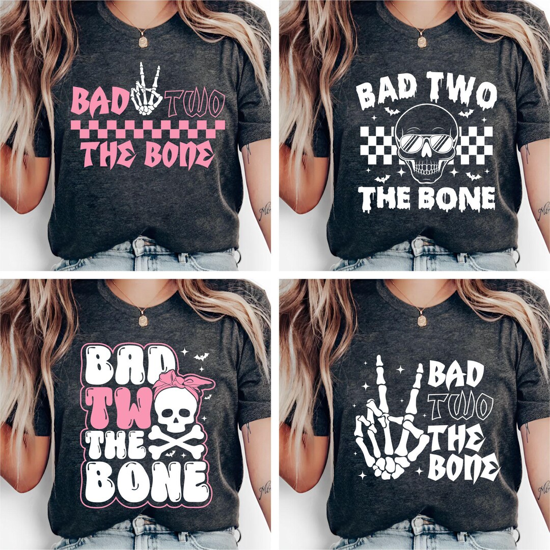 Bad Two the Bone Svg, Birthday 2nd Halloween Png Svg, Bad Two the Bone ...