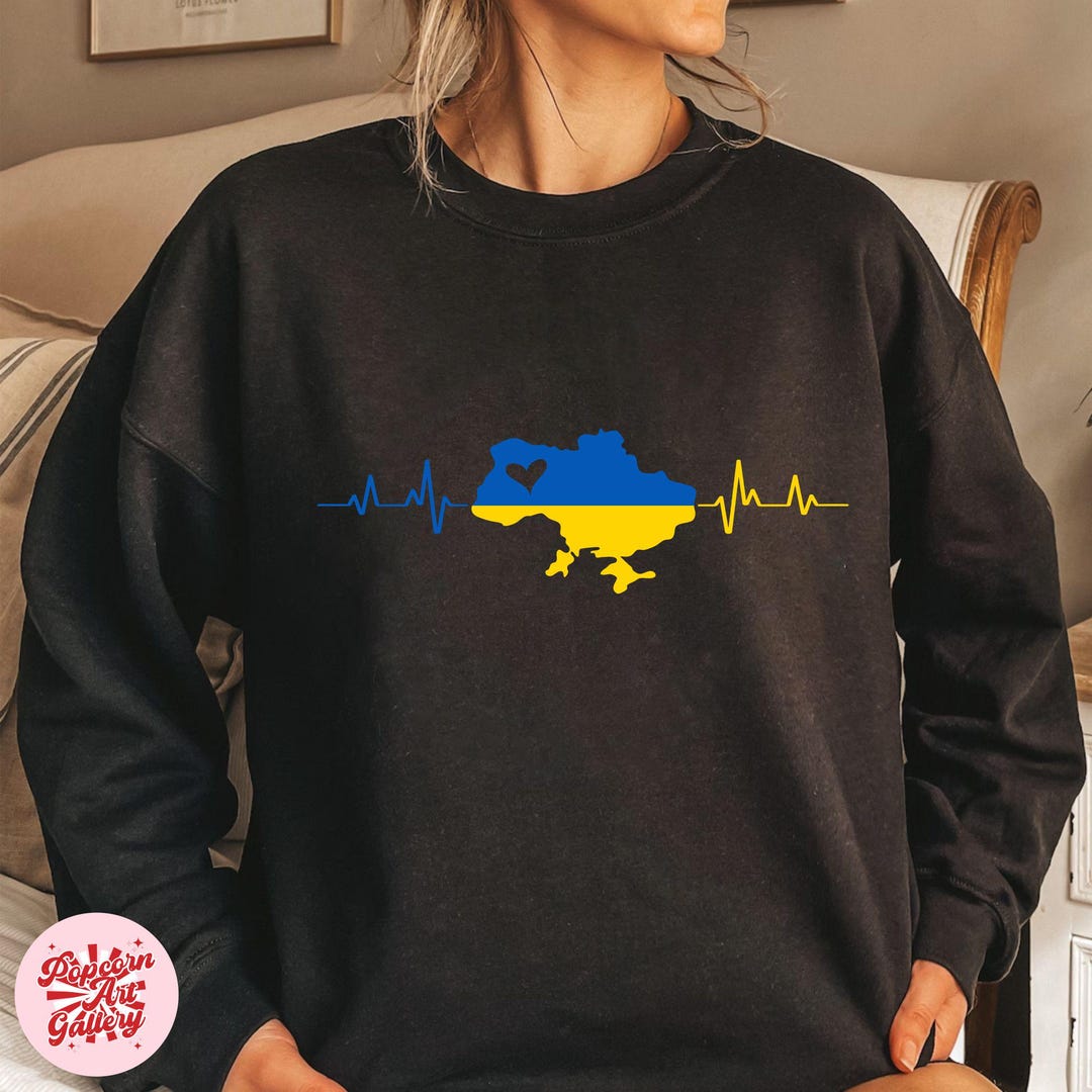 Support Ukraine Flag Heartbeat Pulse SVG - Ukraine Support PNG, Pro ...