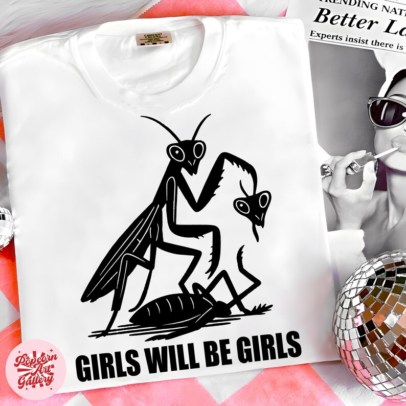 Girls Will Be Girls Svg, Praying Mantis Clipart, Funny Dark Humor Svg ...