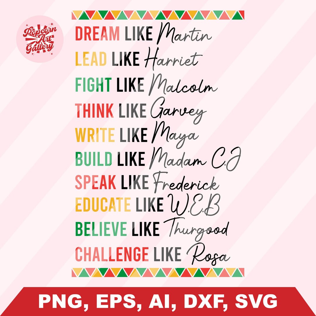 Dream Like Martin Svg Black History Svg African American - Etsy
