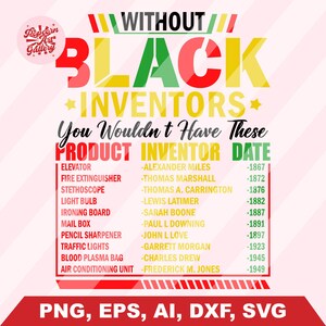 Black Inventors Black History PNG | African American SVG | Black ...