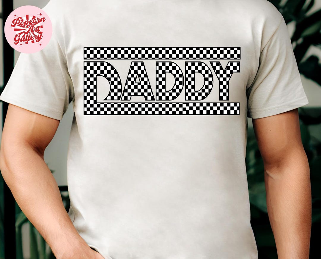 Checkered Daddy Png, Customizable Retro Fathers Day Png, Gift for Daddy ...