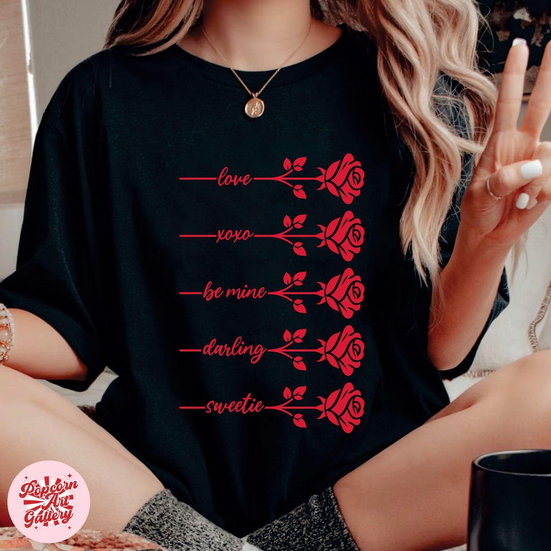Rose Valentine's Day Laser Cut Svg, Custom Name Flower Svg, Love, Xoxo ...
