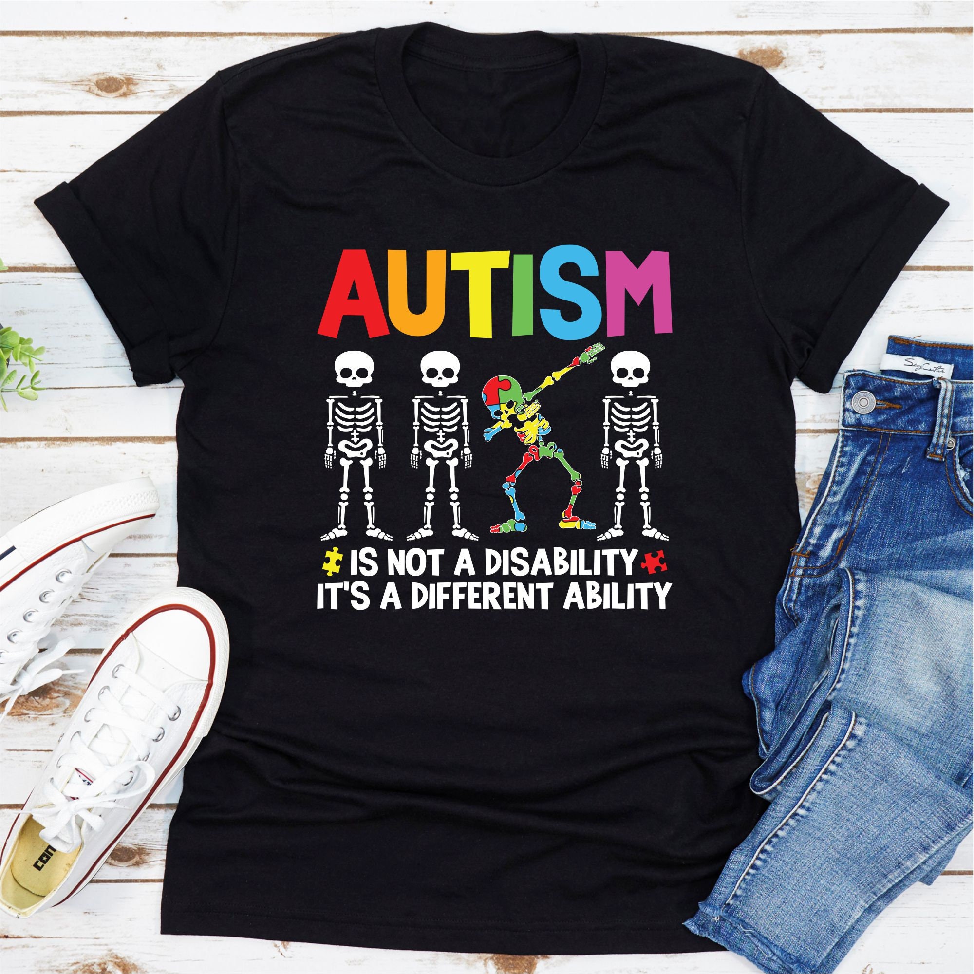 Not A Disability Different Ability Svg, Dabbing Skeleton Svg, Autism ...