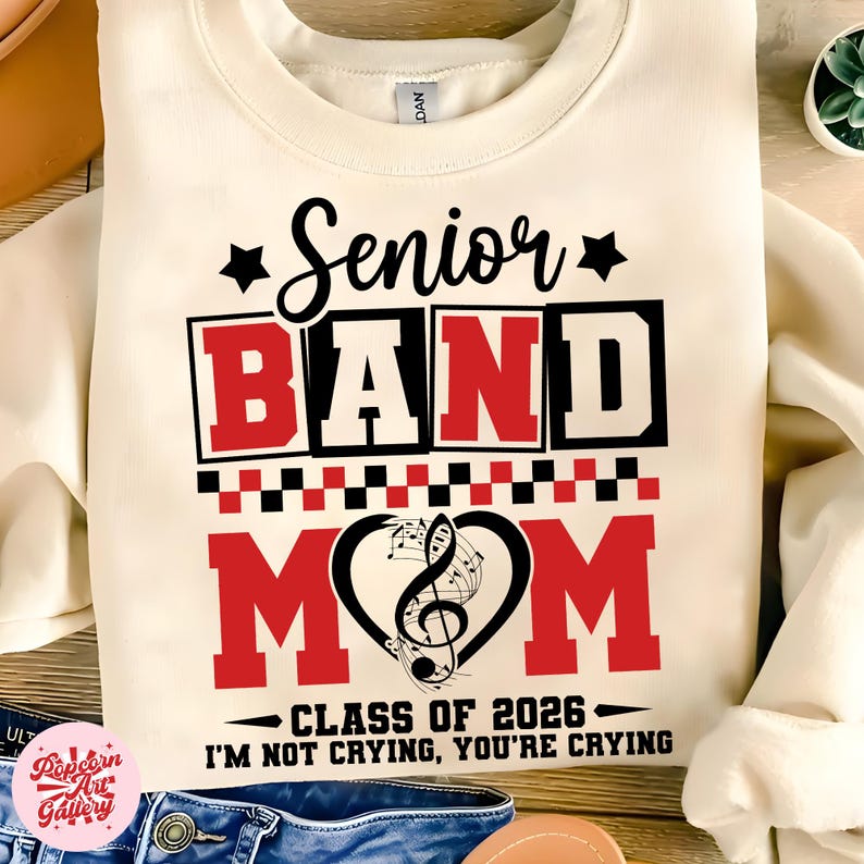Senior Band Mom 2026 Svg, Cheer Band Svg, Band Mom Svg, Senior Mom 2026 ...