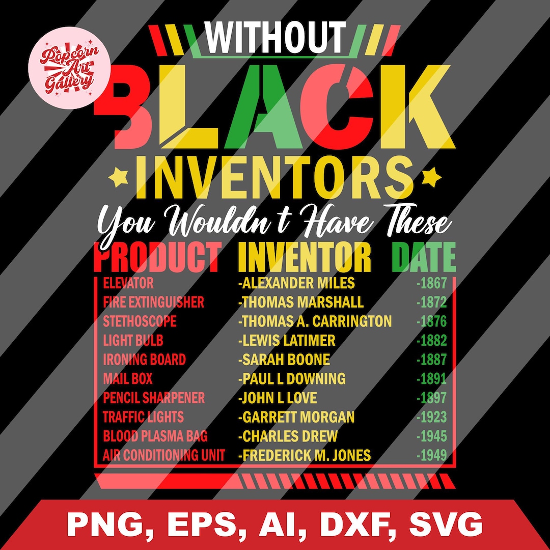 Black Inventors Black History PNG | African American SVG | Black ...