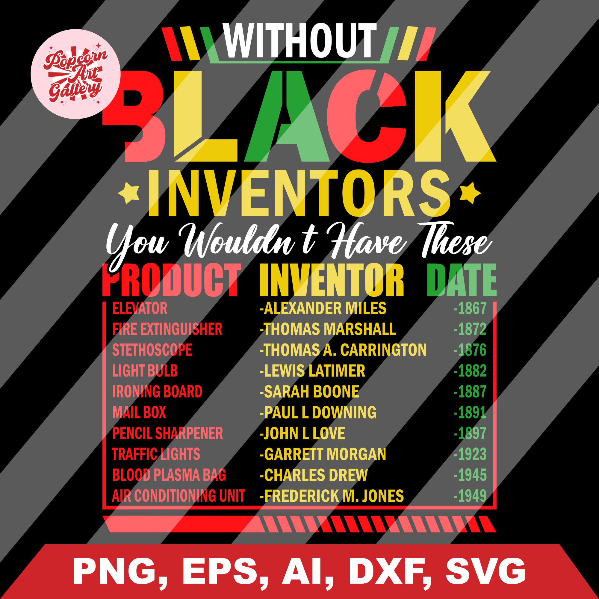 Black Inventors Black History PNG | African American SVG | Black ...