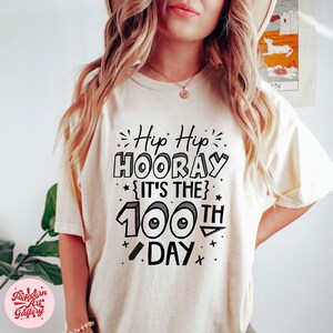 Hip Hip Hooray It's the 100th Day SVG, 100 Days of School Cut File, Kid ...