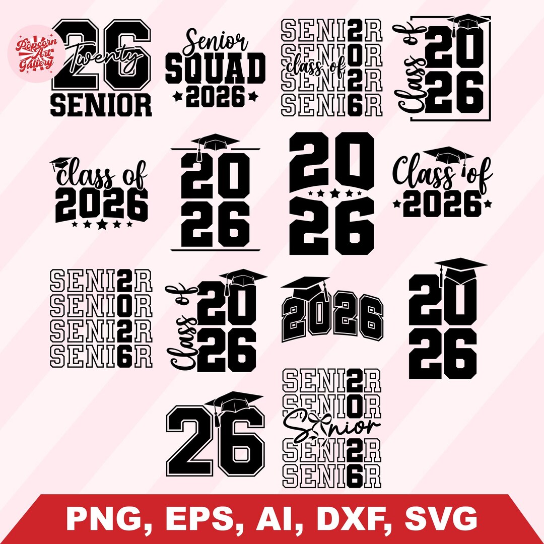 Class of 2026 Graduation SVG Bundle, Graduation Topper Svg, Grad 2026 ...