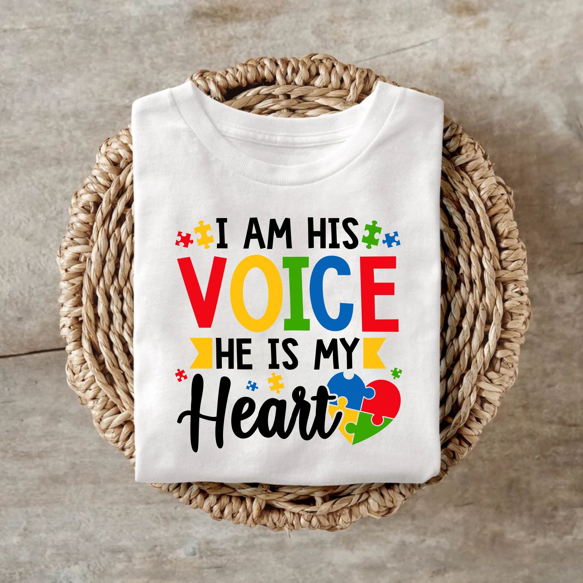 I Am His Voice He is My Heart Svg Autistic Svg Autism Svg - Etsy