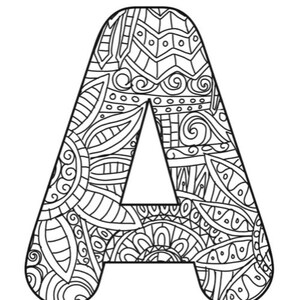 Capital Letter Coloring Book, DIGITAL DOWNLOAD - Etsy