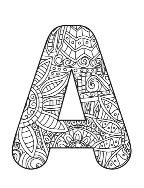 Capital Letter Coloring Book, DIGITAL DOWNLOAD - Etsy