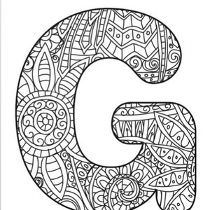 Capital Letter Coloring Book, DIGITAL DOWNLOAD - Etsy