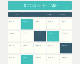 Calendar for Self Care Activities for Depression Self Help Ideas for ...