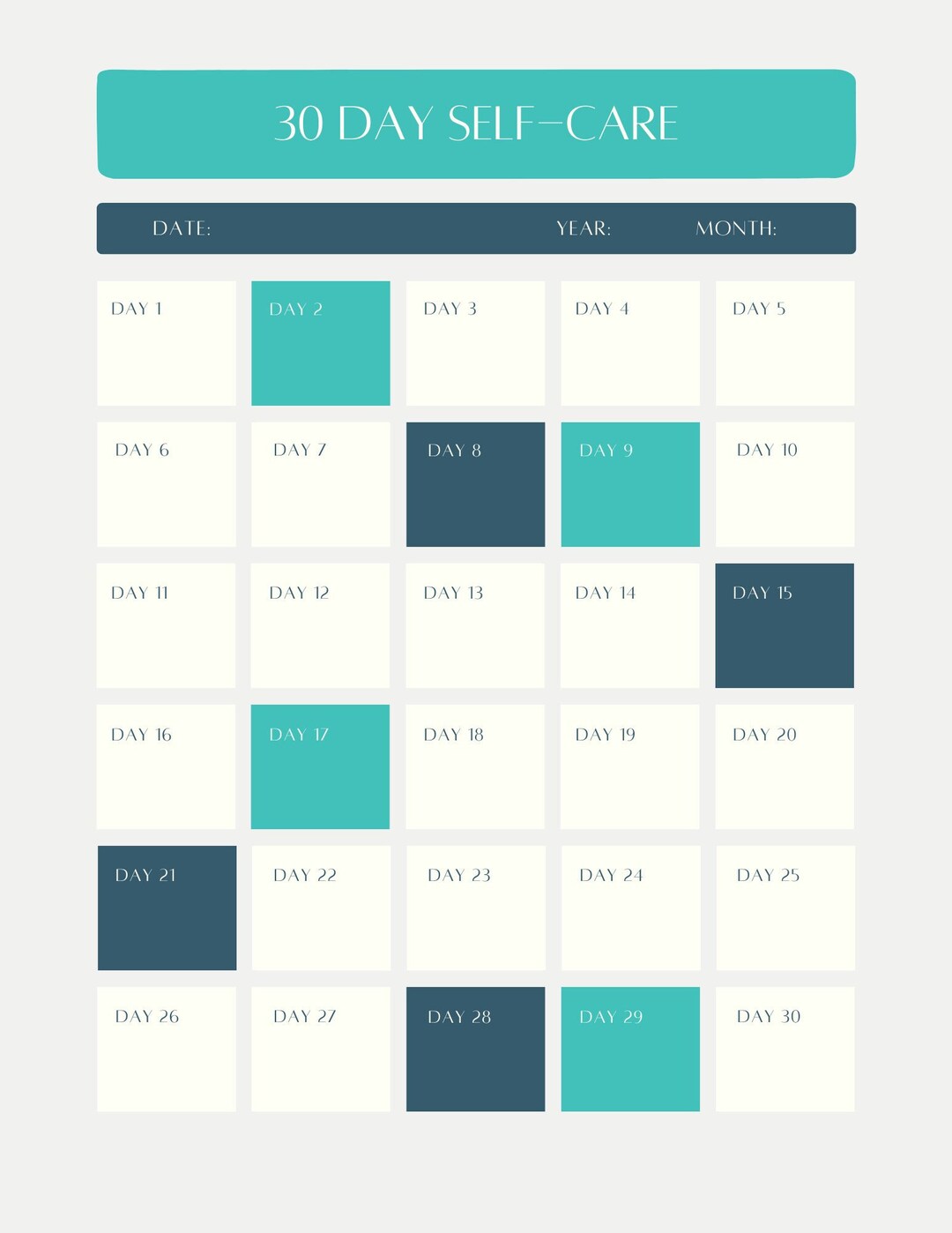 Self-care Calendar - Etsy