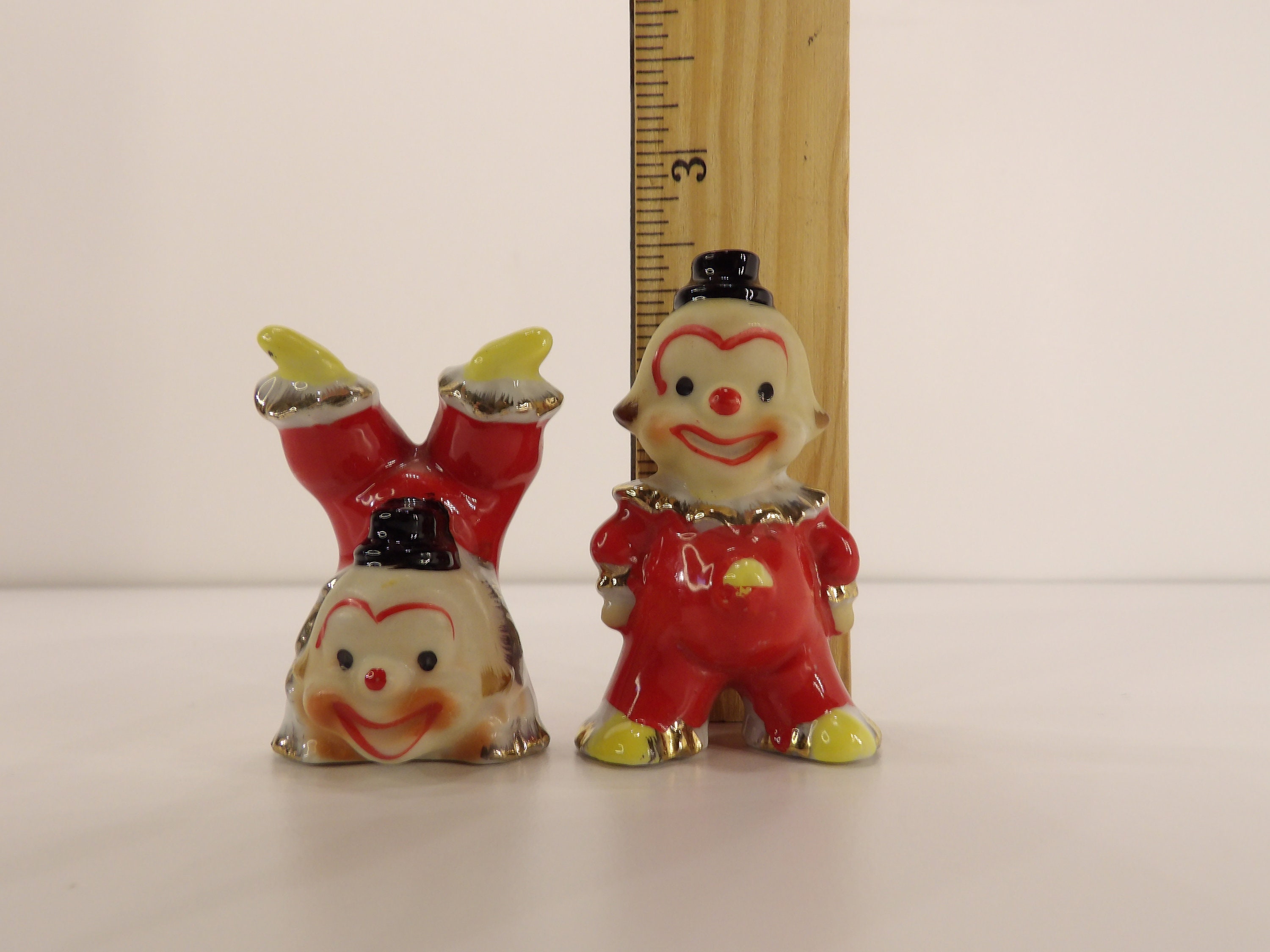 Adorable Little Set of Red Miniature Clowns - Etsy