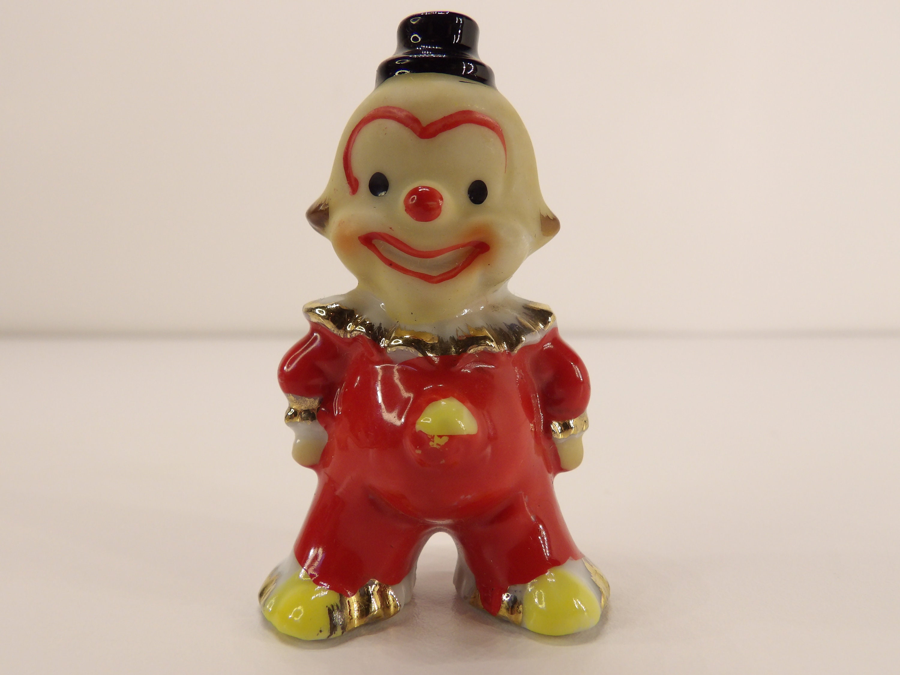 Adorable Little Set of Red Miniature Clowns - Etsy