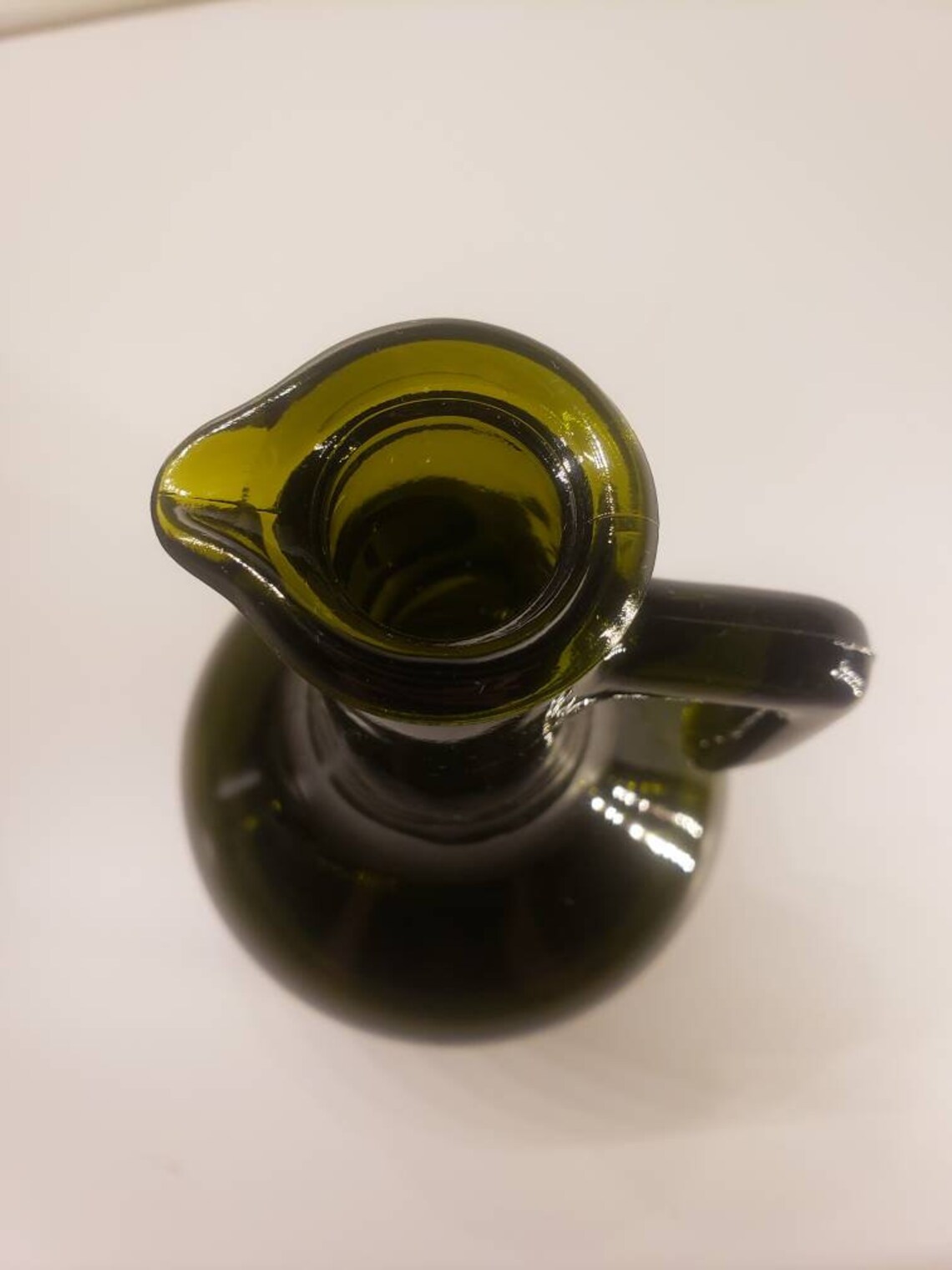 Green Glass Pitcher Vase. Vetro Brew Co - Etsy