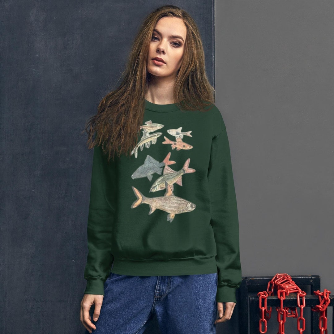 Fishermen Core Fish Print Cottagecore Nautical Pond Core Fisherman ...