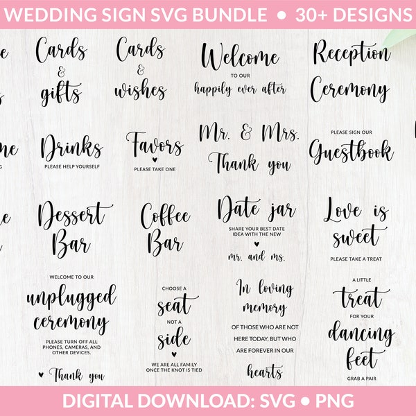 Wedding Sign Svg - Etsy