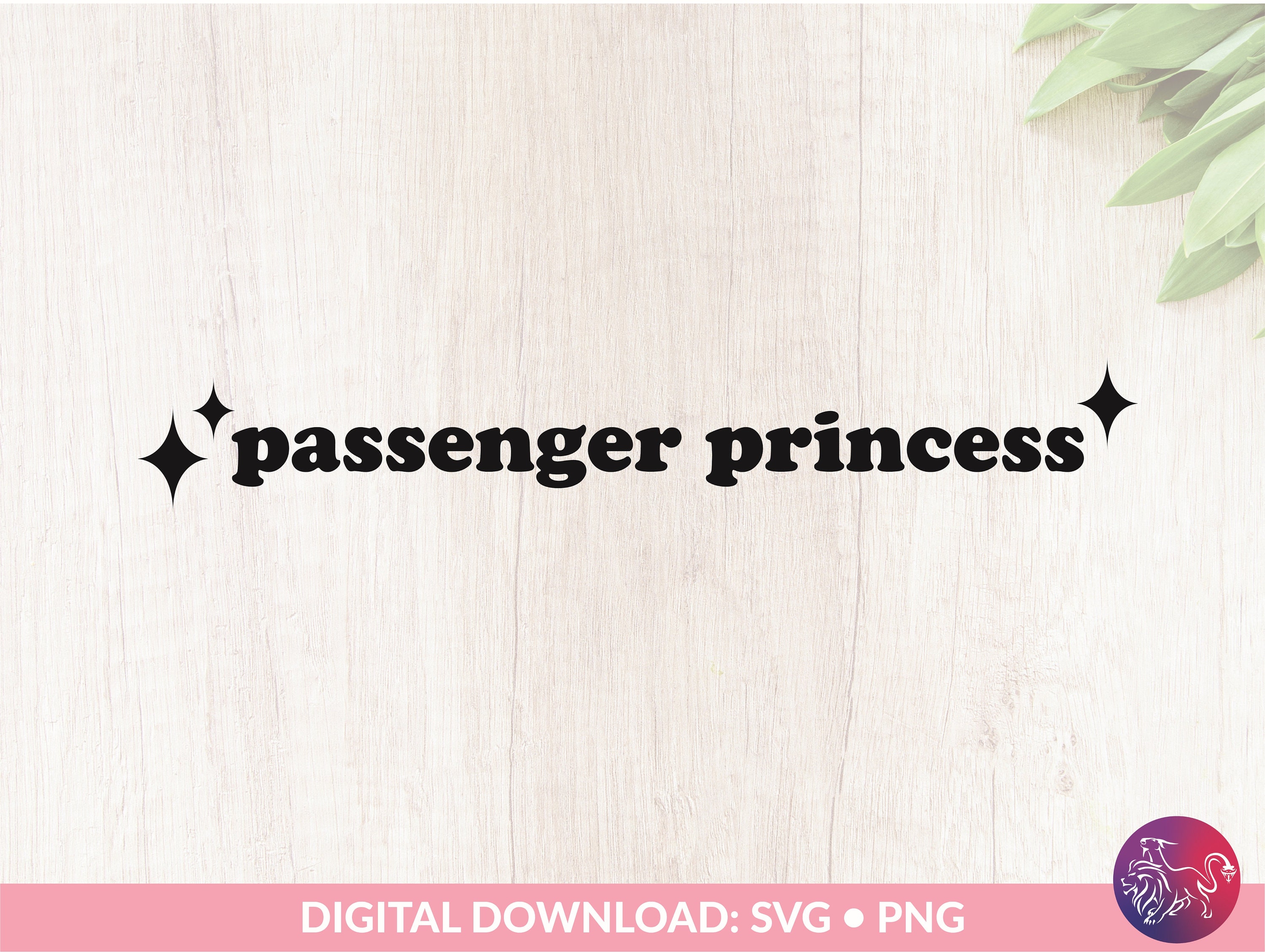 Passenger Princess Mirror Car Decal, Passenger Princess SVG, Car Decal ...