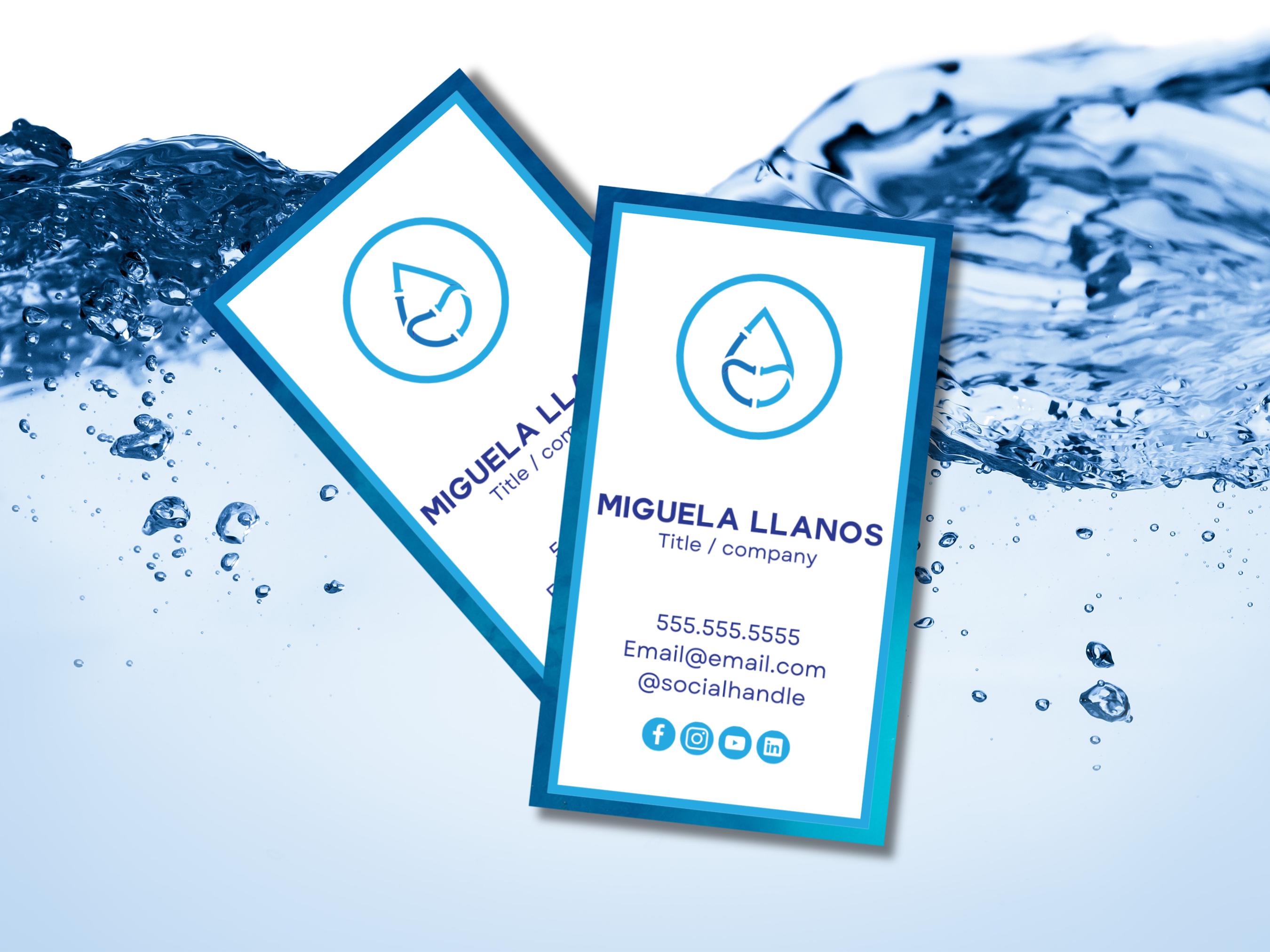 Plumber Business Card Template: DIY Printable Calling Card (canva ...