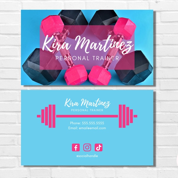 Personal Trainer Business Cards - Etsy