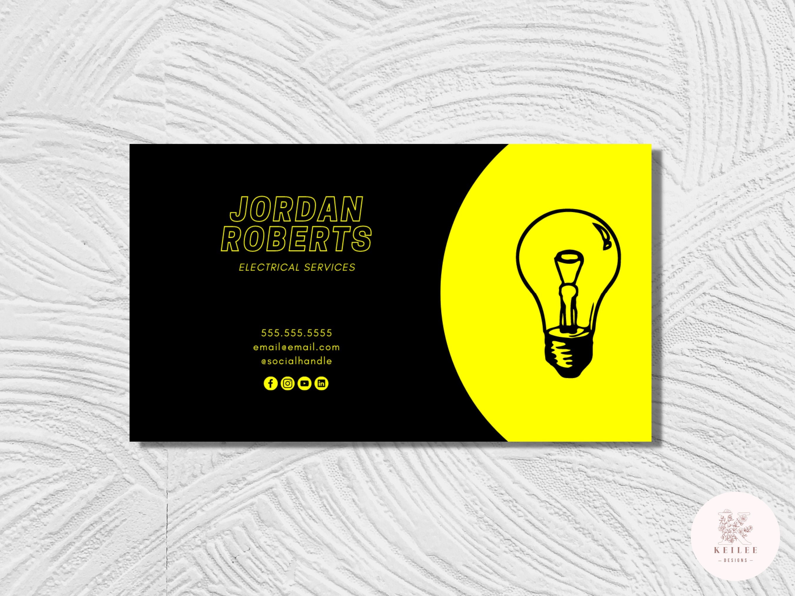 Editable Business Card Template, Business Card Template Instant ...