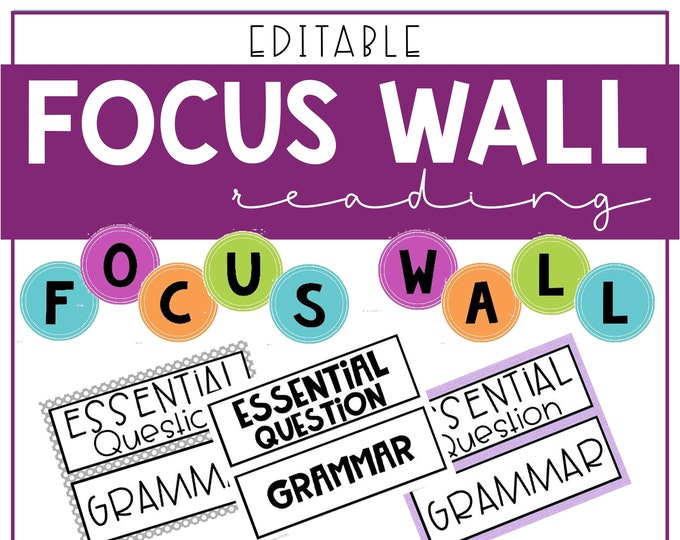 EDITABLE ELA Focus Wall Banner and Headers - Etsy