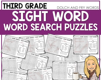 2nd Grade Sight Word - Word Search Worksheets | Answer Keys | No Prep ...
