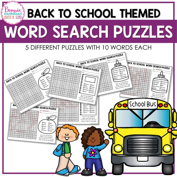 1st Grade Word Search - Etsy