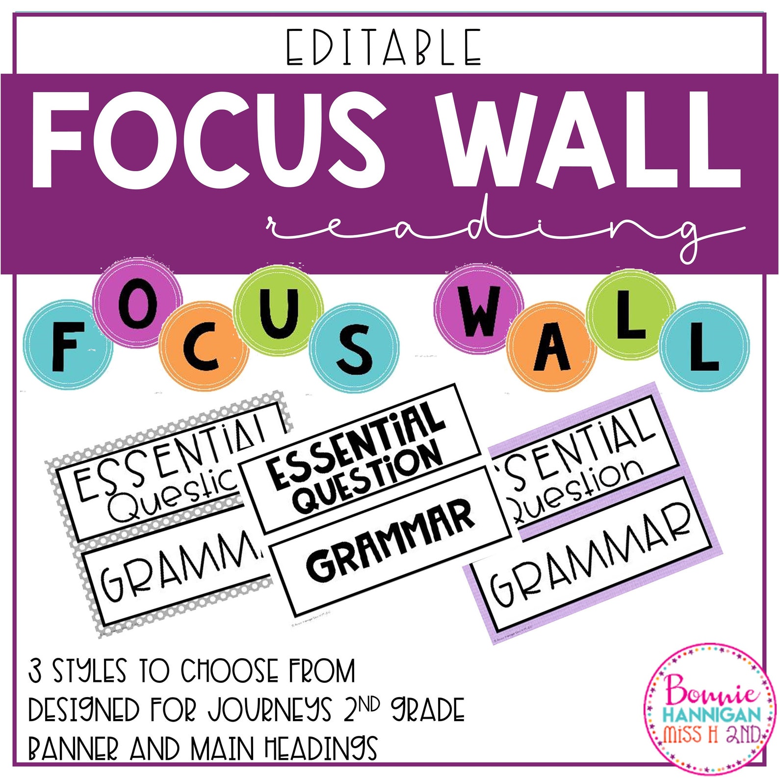 EDITABLE ELA Focus Wall Banner and Headers - Etsy