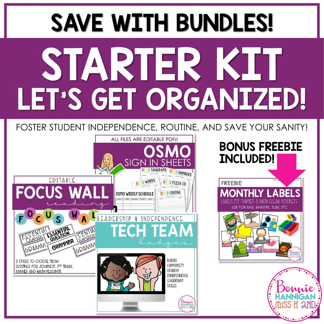 Starter Kit Bundle! Let's Get Organized in the Classroom! - Etsy