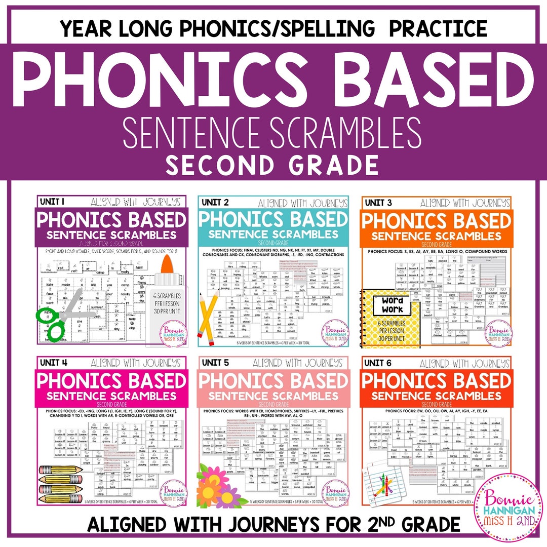 Phonics Sentence Scrambles Bundle 2nd Grade 30 Weeks of Activities! - Etsy