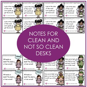 Clean Desk Notes for Students From the Clean Desk Fairies | Classroom ...