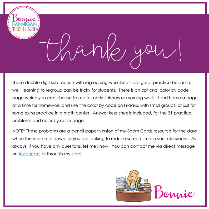 Double Digit Subtraction Regrouping Worksheets | Color by Code Activity ...