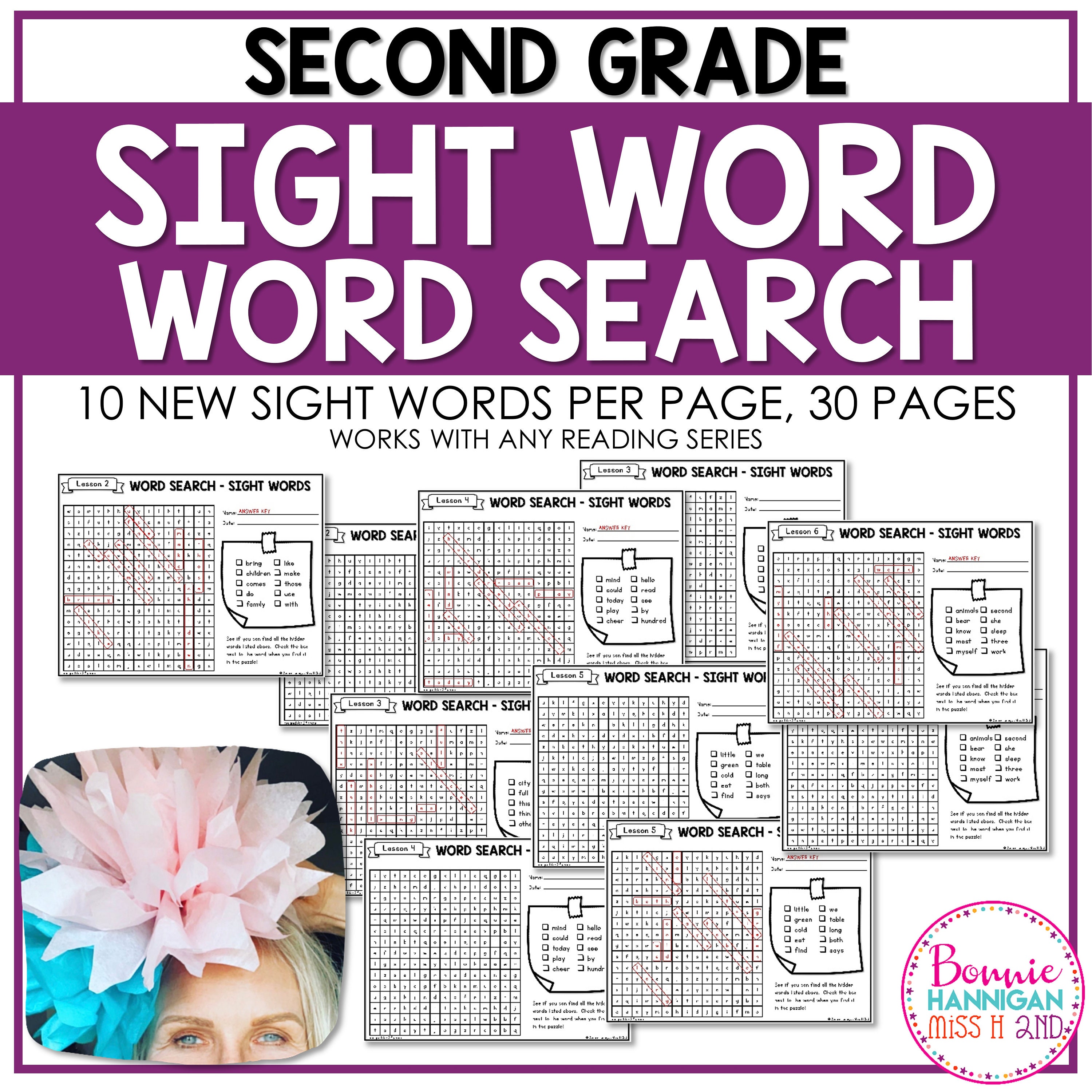 2nd Grade Sight Word Word Search Worksheets - Etsy