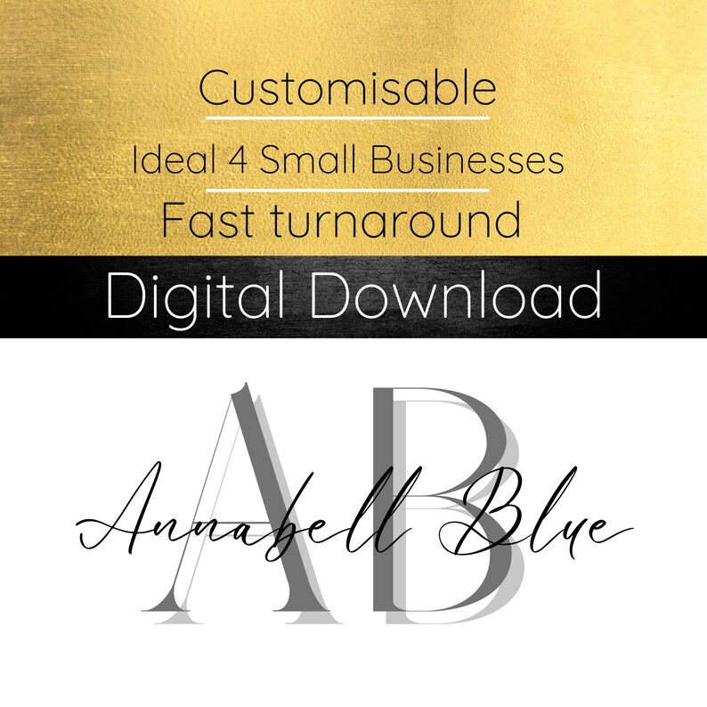 Minimalist Business Logo With Initials, Fast Turnaround, Customisable ...