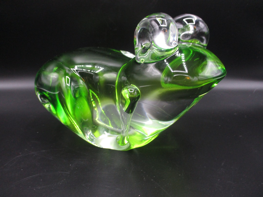 Murano Style Glass Frog Paperweight - Etsy