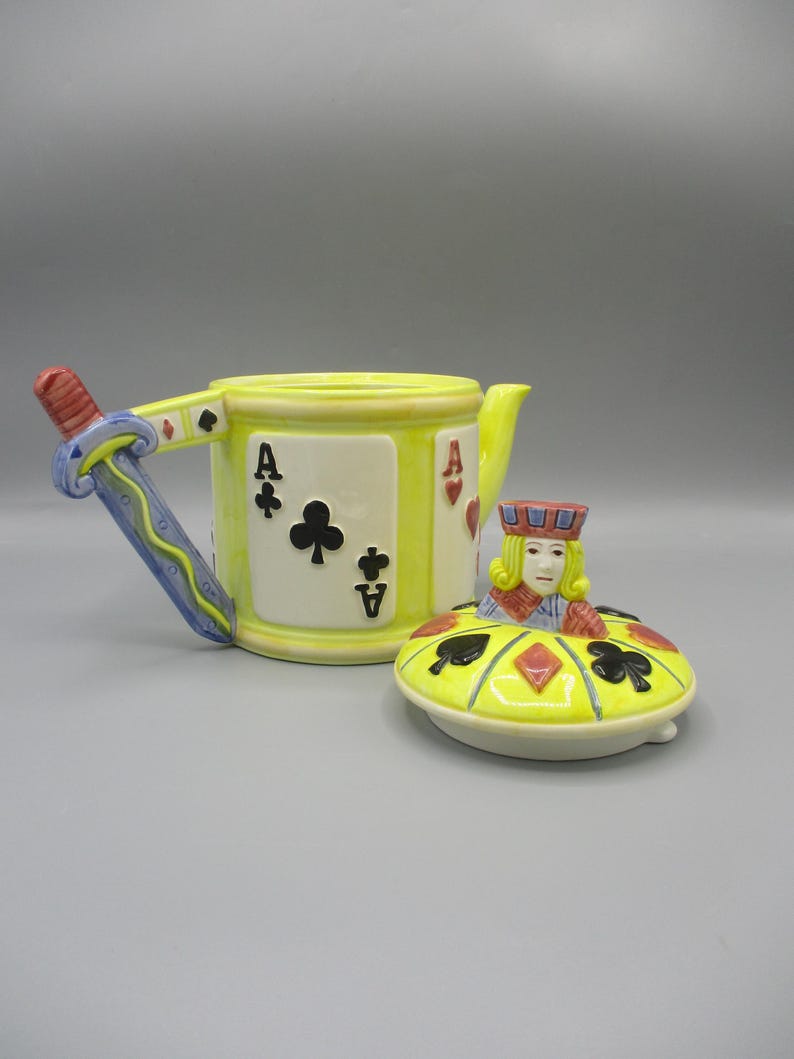 Fitz & Floyd "celebrating Aces" Teapot-circa 1998 - Etsy