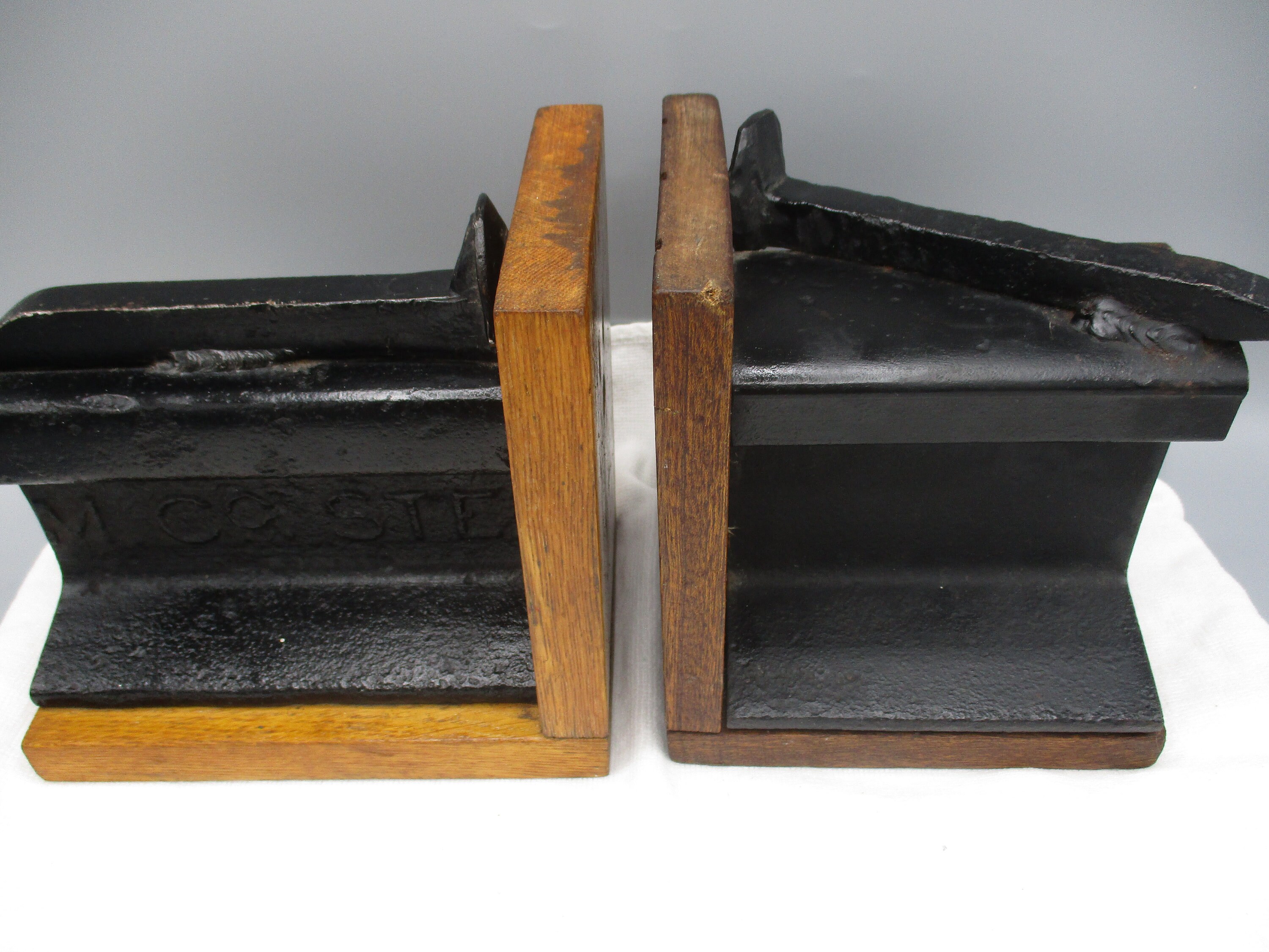 Genuine Railroad Ties & Spikes Bookends - Etsy