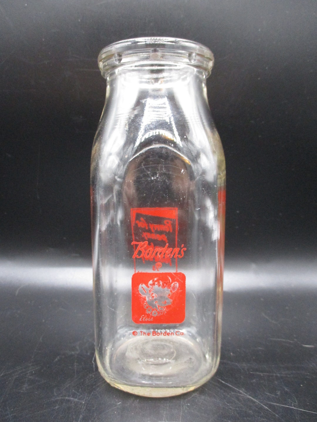 Half Pint Borden's Vintage Milk Bottle - Etsy