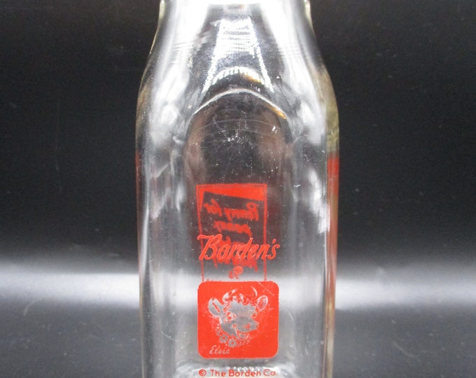 Half Pint Borden's Vintage Milk Bottle - Etsy