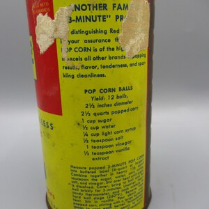 1950's National Oats 3 Minute Popcorn Can - Etsy