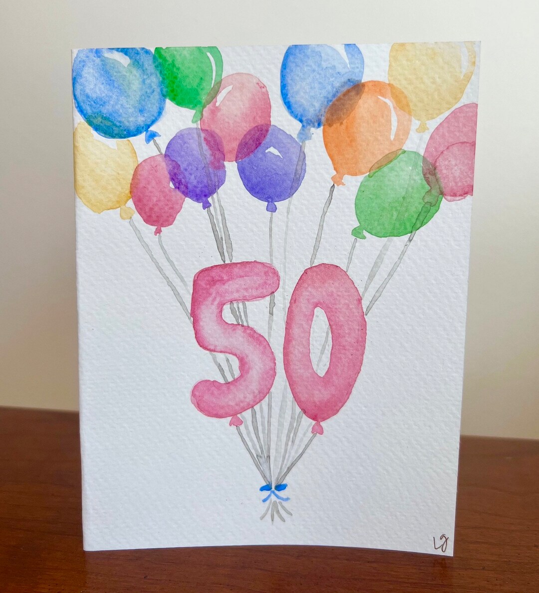 Custom Birthday Balloon Card - Etsy