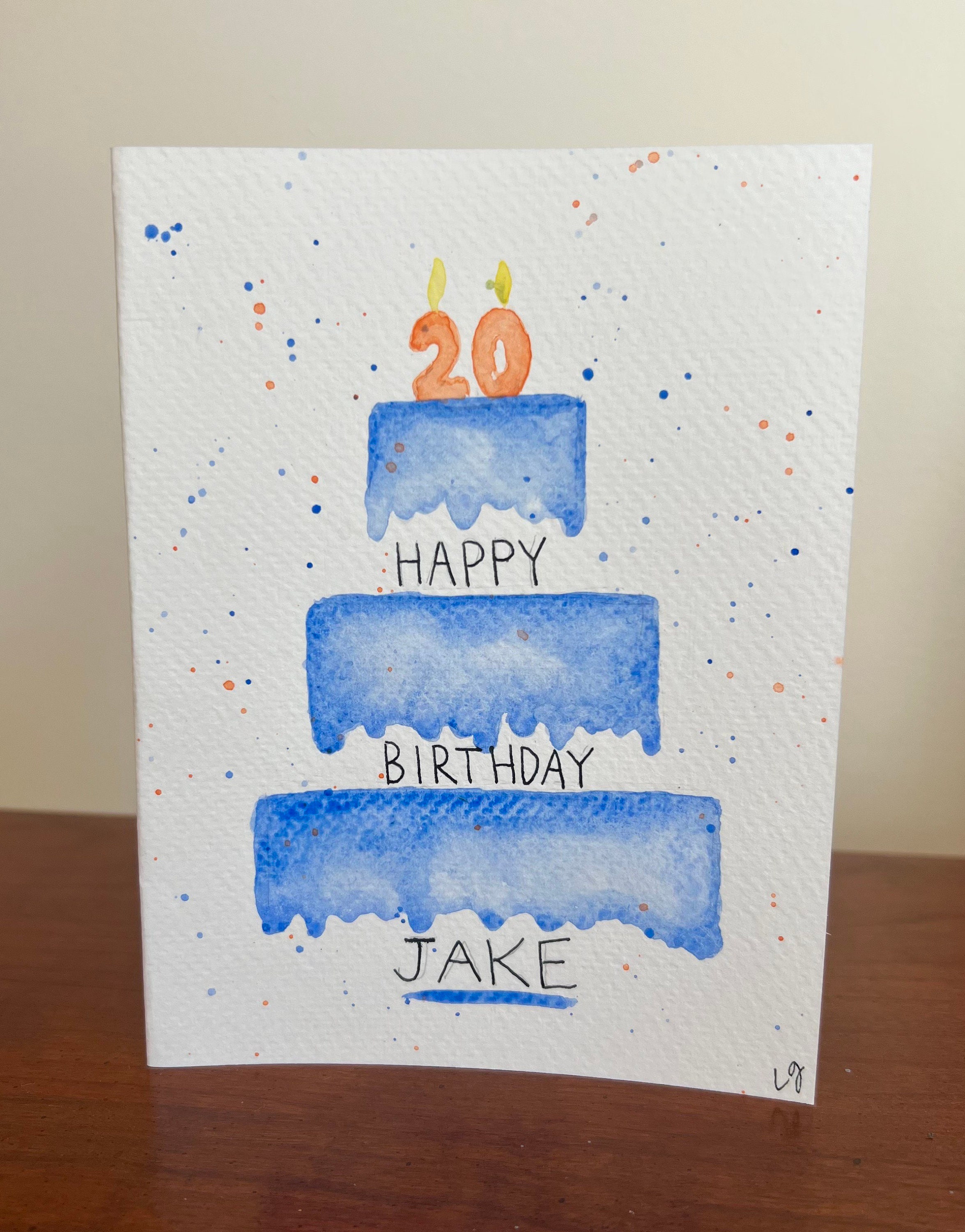Custom Birthday Cake Card - Etsy