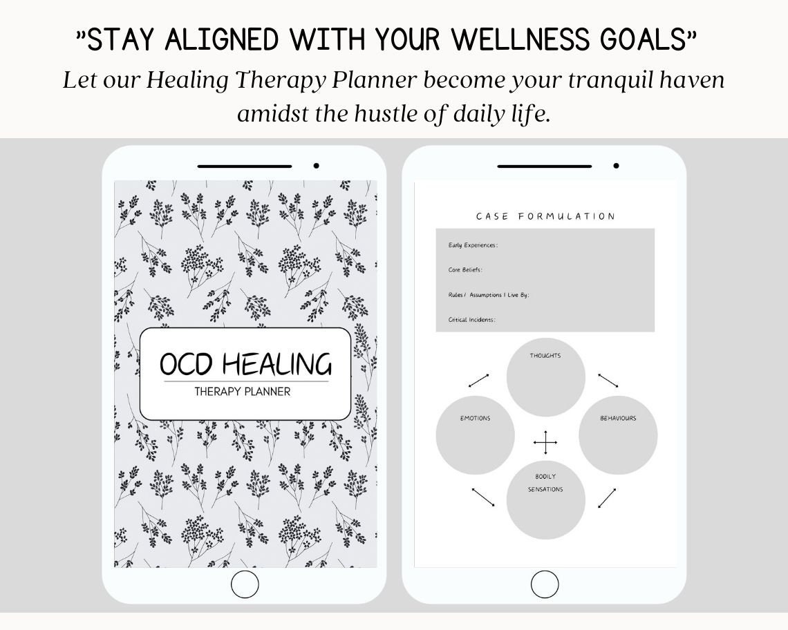 OCD Healing Therapy Planner/ocd Therapy Planner/planner Canva Templates ...