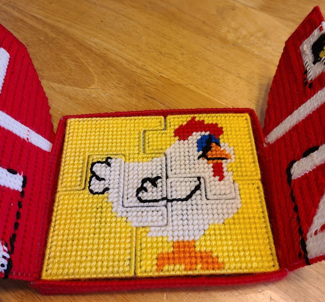 Farm Animals Puzzle Set Plastic Canvas - Etsy