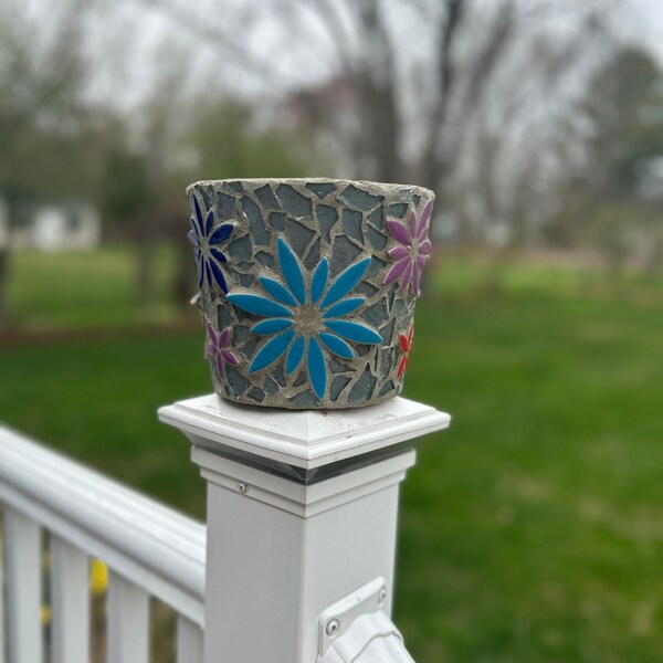 Mosaic Flower Pot - Etsy